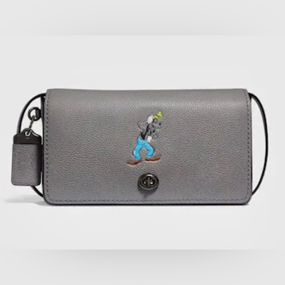 Coach | Bags | Coach X Disney Gray Leather Goofy Dinky Crossbody Bag ...